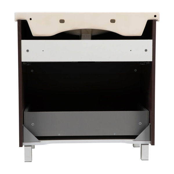 Hokku Designs Palaksh 39 38 Single Bathroom Vanity With Ceramic Top